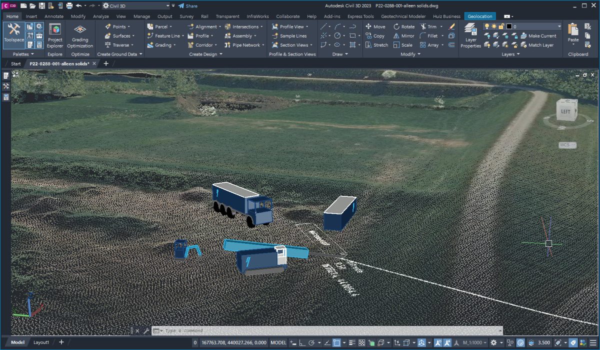 Colorized AHN Point Clouds in Civil 3D en in QGIS – HuizBlog