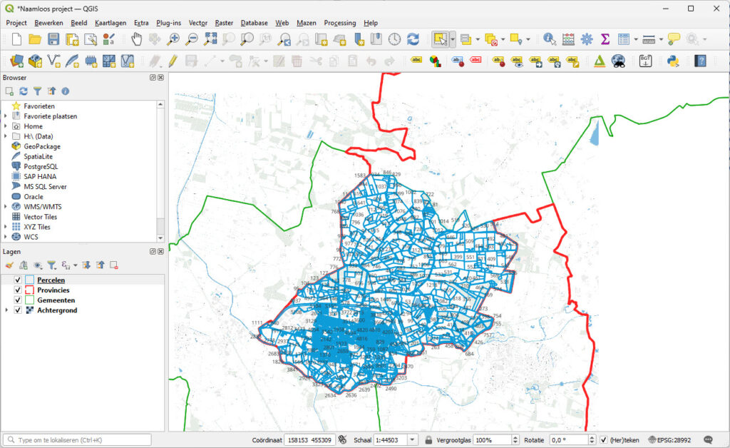 Objecten filteren binnen een geselecteerde polygoon in QGIS – HuizBlog