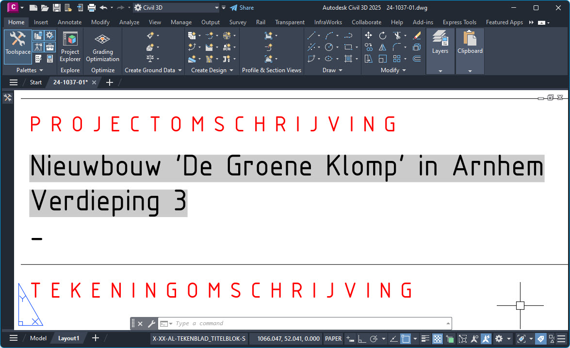 Meta-data tekening met Fields in titelblok in AutoCAD – HuizBlog